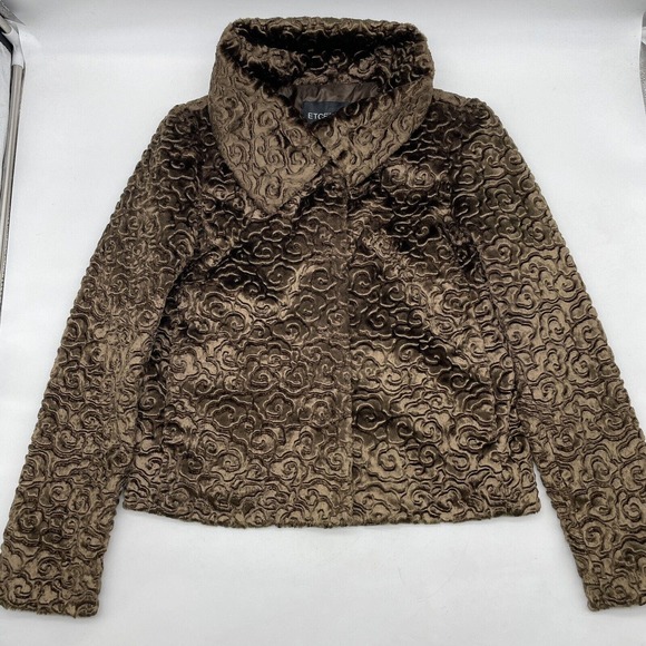 Etcetera | Jackets & Coats | Vintage Etcetera Brown Shiny Faux Fur ...